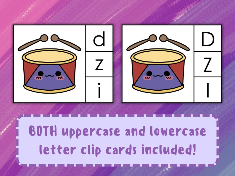 26 Alphabet Clip Cards | ABC Phonics Matching Game | Beginning Sounds ...