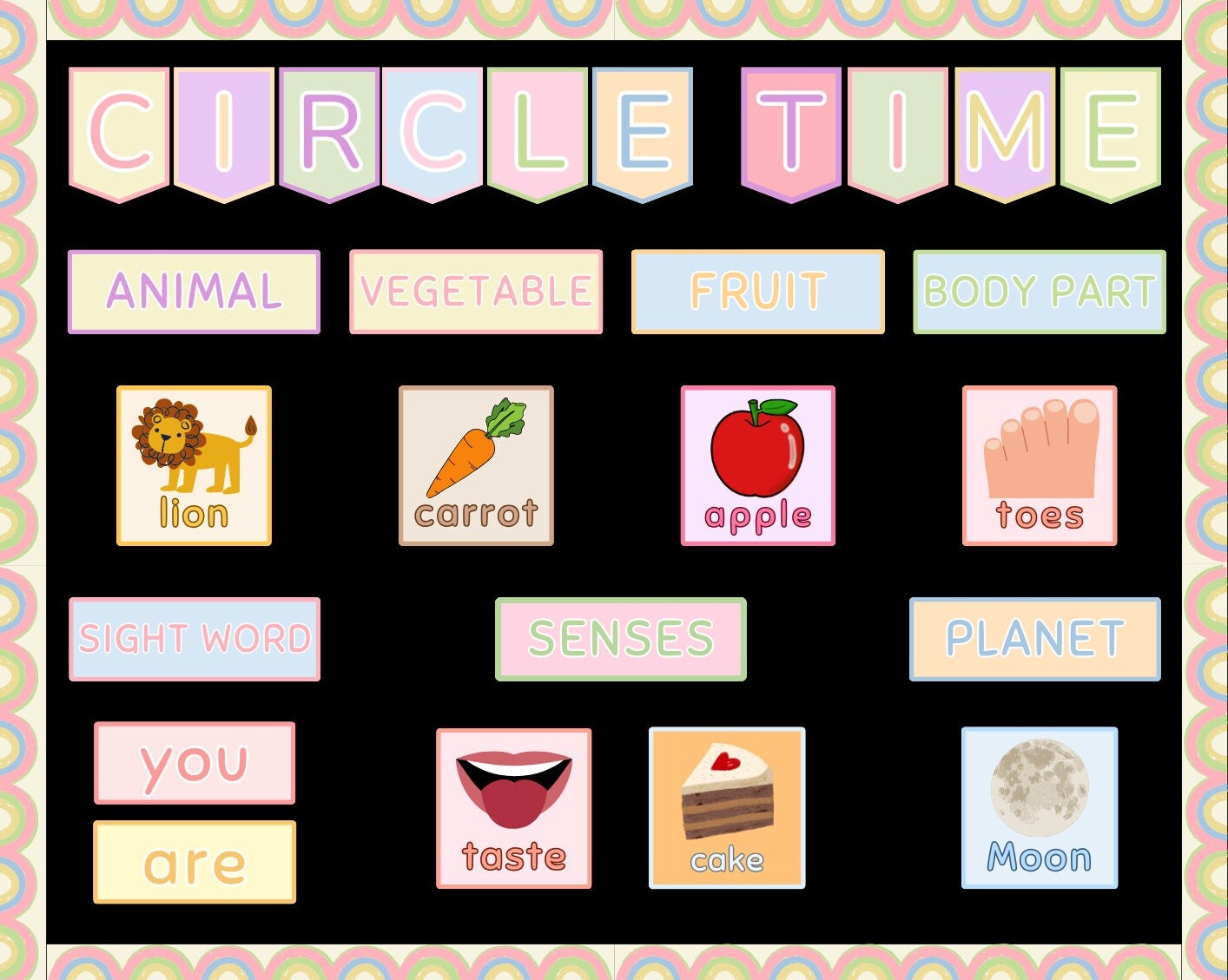 Circle Time Board | Preschool Learning Wall | Homeschool Focus Wall ...