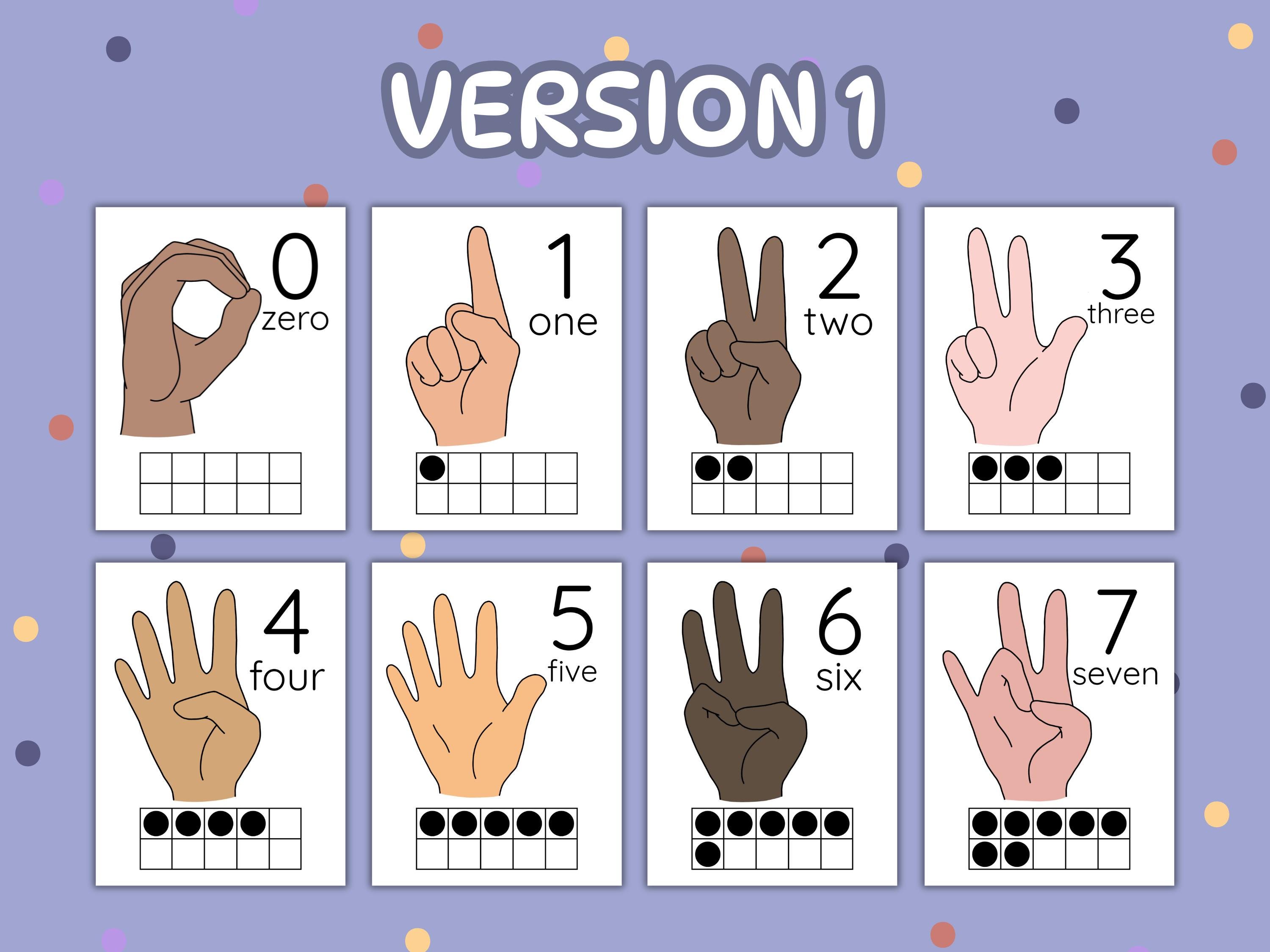 ASL Numbers 0-20 Posters | American Sign Language Classroom Decor ...