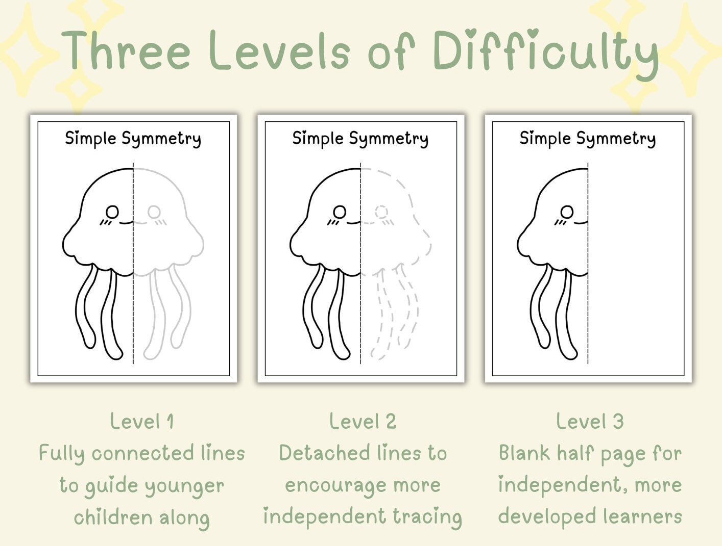 50 Simple Symmetry Worksheets | Early Finishers | Preschool Symmetry ...