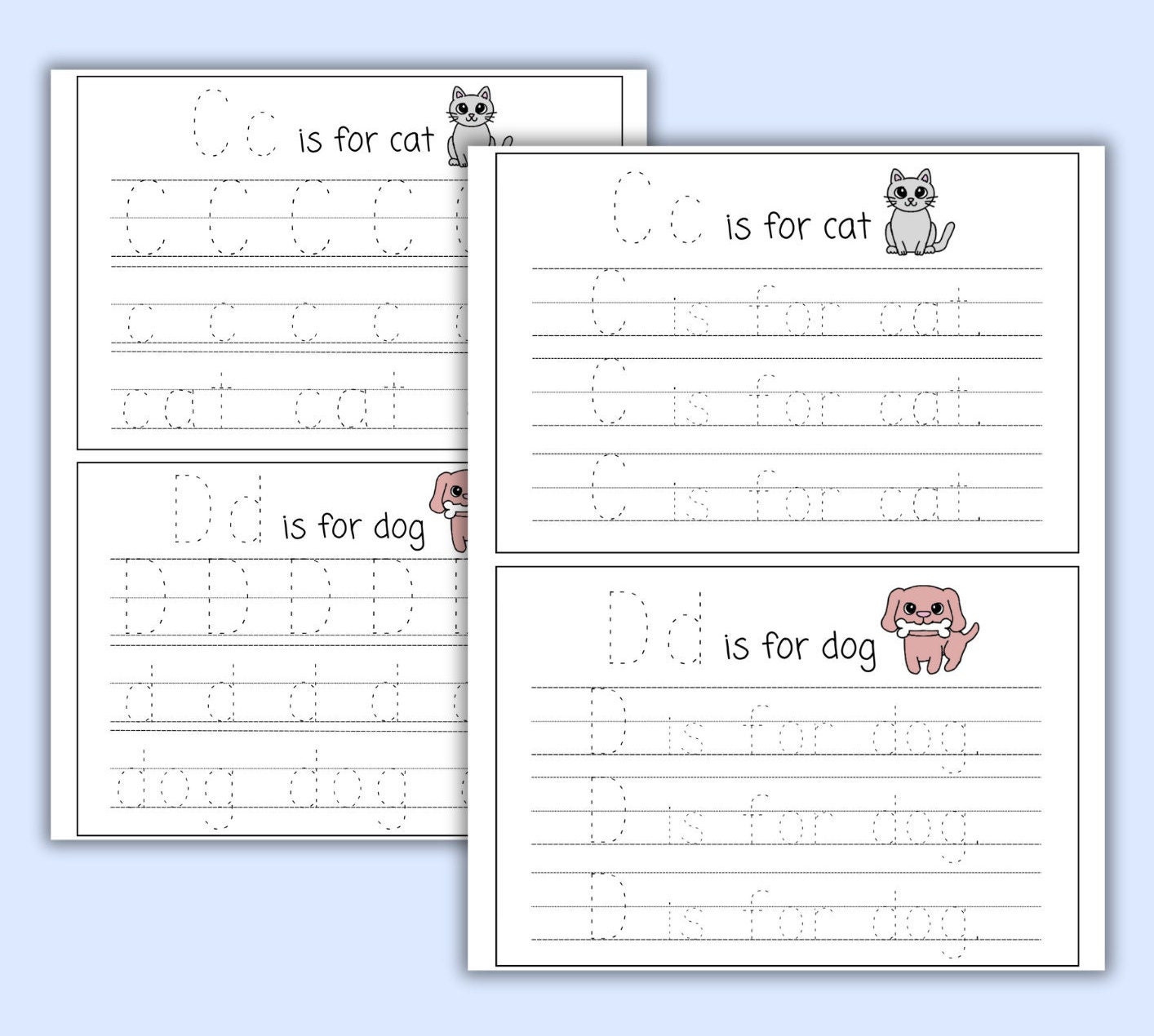 26 Preschool Alphabet Tracing Cards Abcs Phonics Letters Kindergarten ...