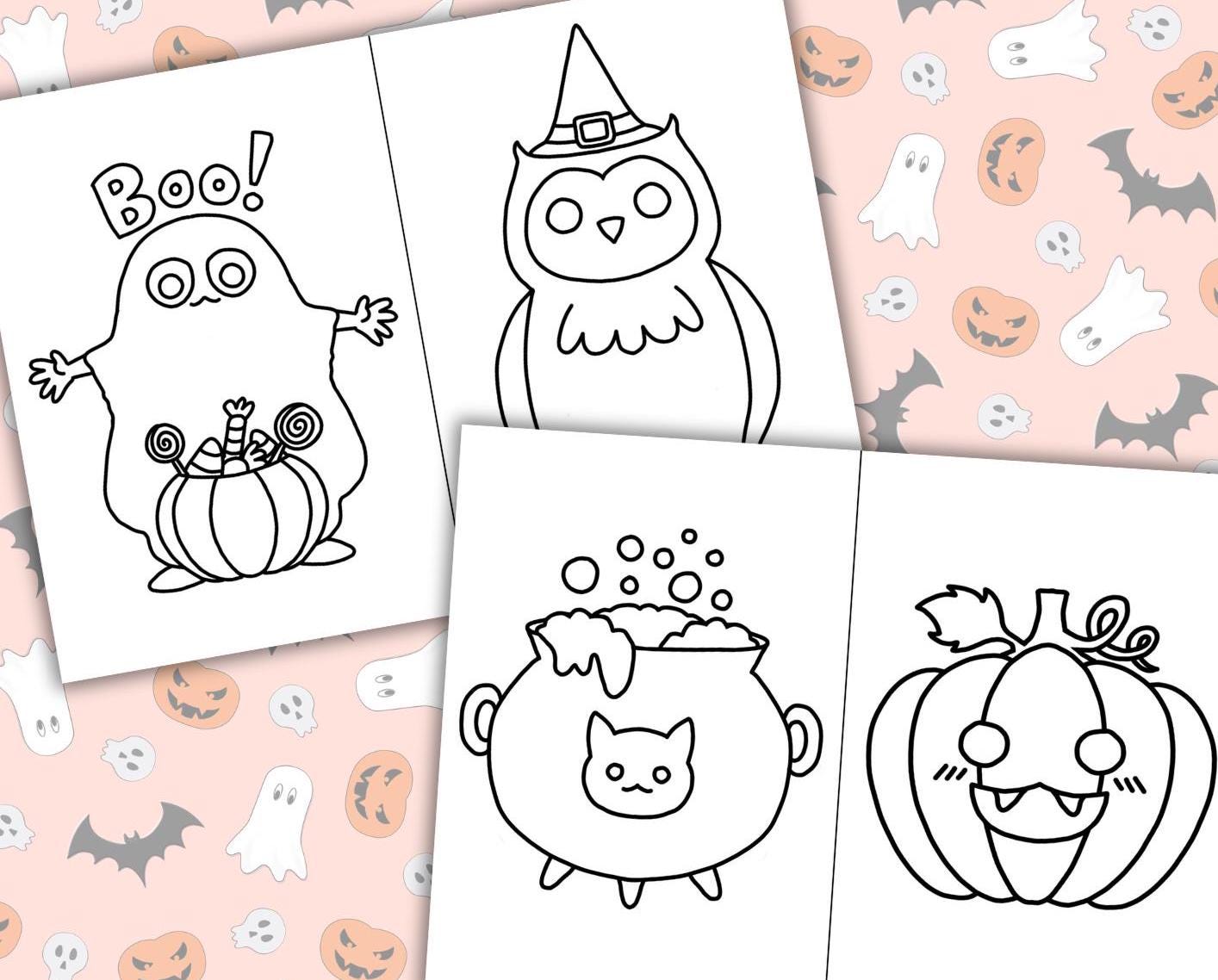 32 Cute Halloween Coloring Pages | Kids Coloring Book | Preschool ...