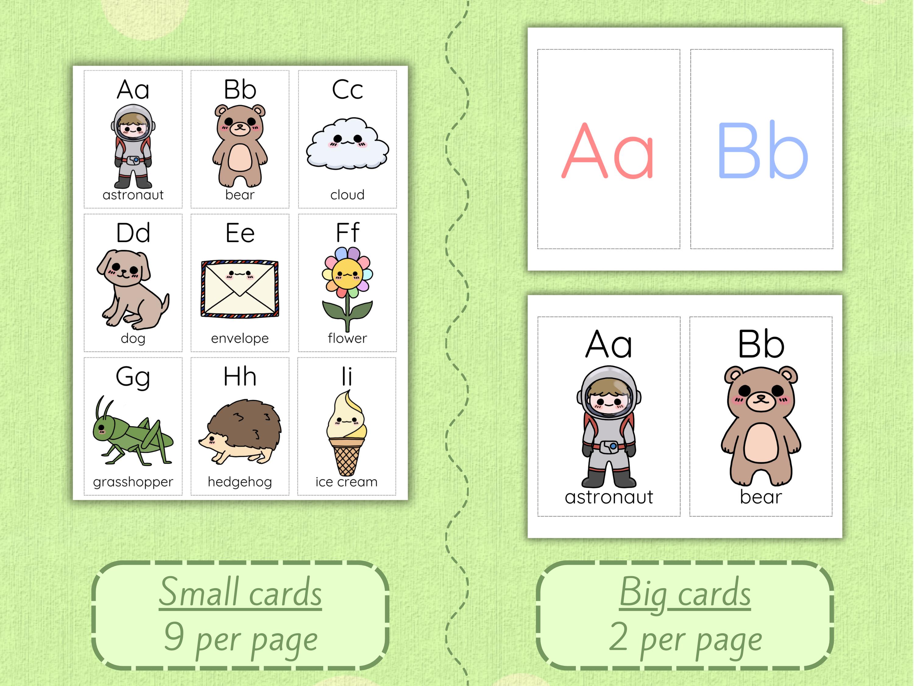 26 Alphabet Flashcards | Educational Cards | Learning Abcs | Preschool ...