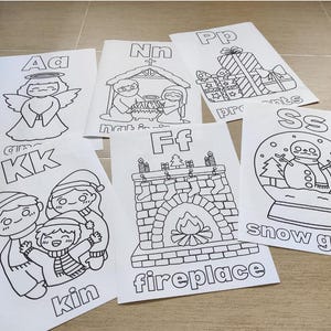 26 Christmas Alphabet Coloring Pages | Preschool Coloring Sheets | Xmas ...