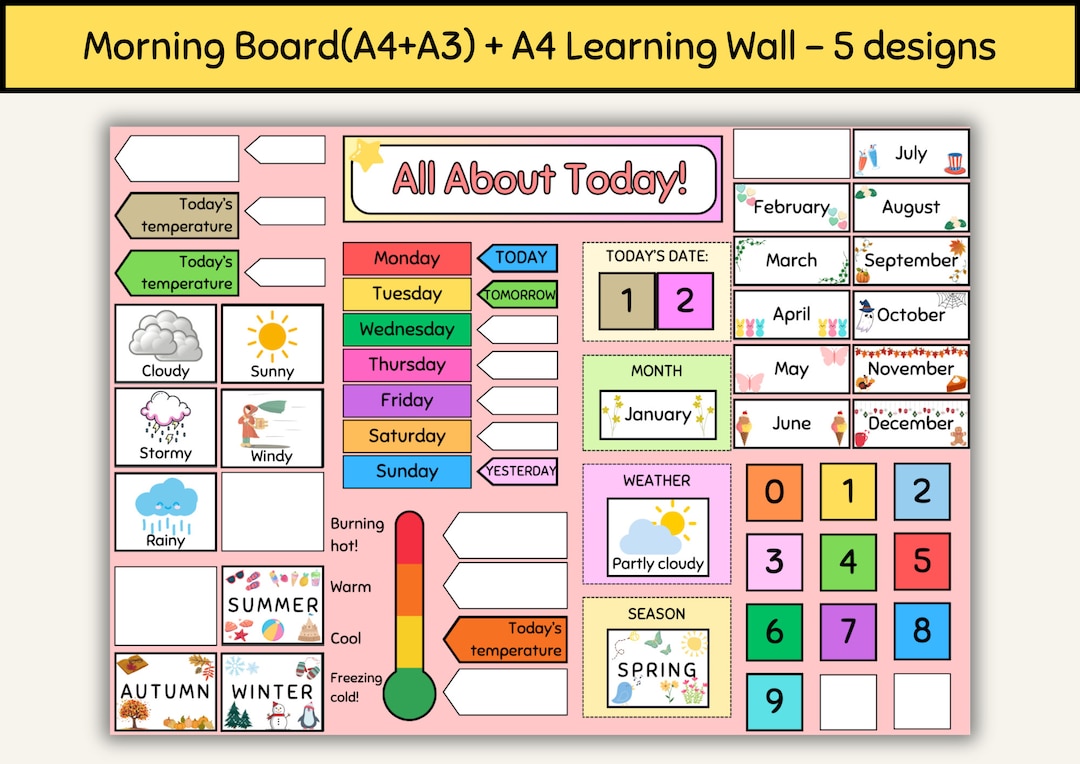 Today Chart Morning Board Focus Wall Circle Time Learning Wall ...