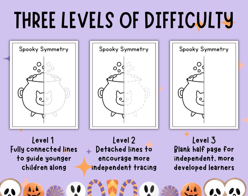 30 Halloween Symmetry Worksheets | Early Finishers | First Second Grade ...