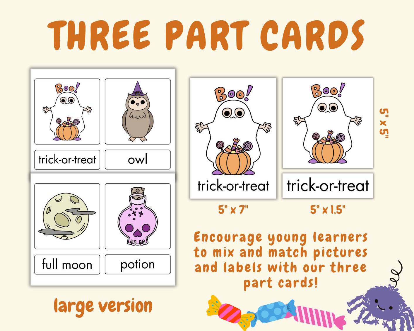 32 Halloween Vocabulary Flashcards | Preschool Homeschool Printables ...