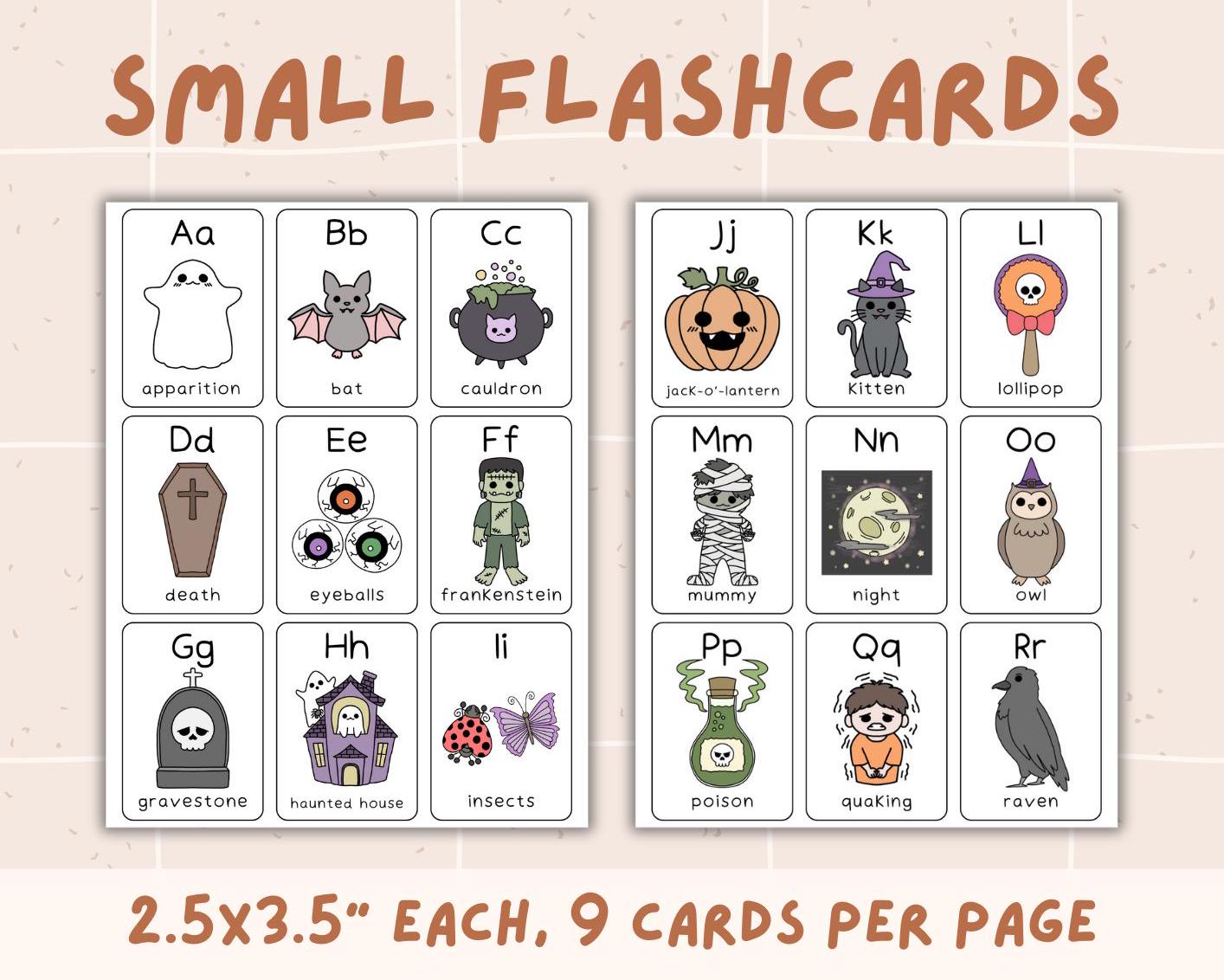26 Halloween Alphabet Flashcards | Halloween ABC A-Z Flashcards ...