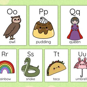 26 Alphabet Flashcards | Educational Cards | Learning Abcs | Preschool ...