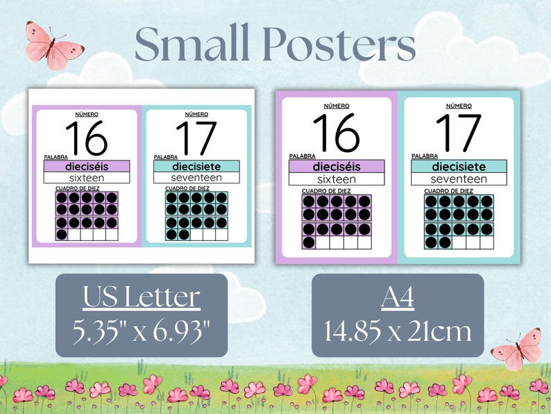 Spanish and English Bilingual 0-20 Number Posters | Los Números ...