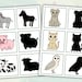 24 Farm Animal Matching Shadow Card Game | Matching Activities ...
