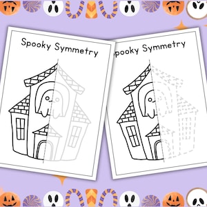 30 Halloween Symmetry Worksheets | Early Finishers | First Second Grade ...