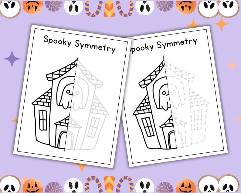 30 Halloween Symmetry Worksheets | Early Finishers | First Second Grade ...