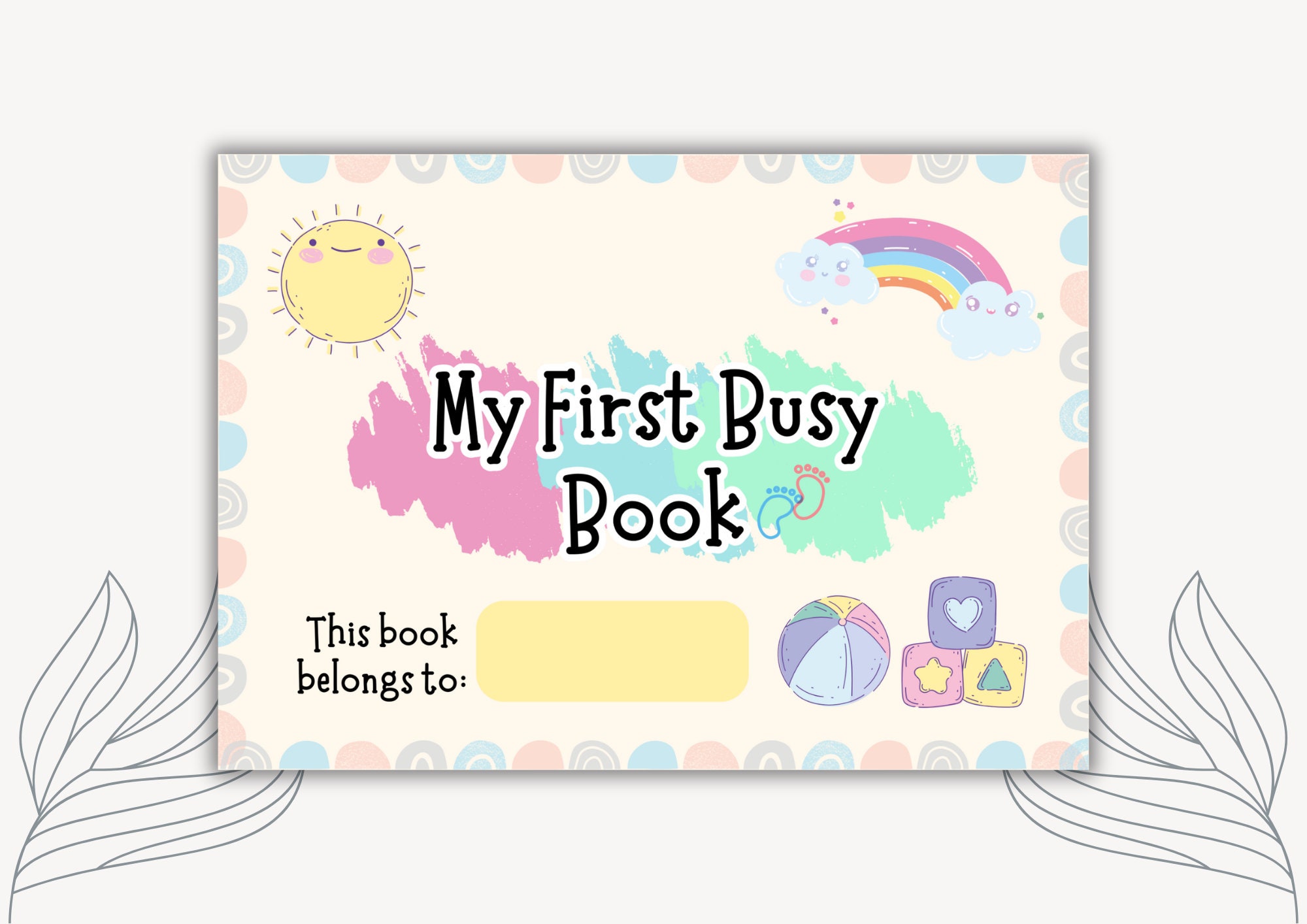 My First Busy Book | Printable Toddler Book | Preschool Learning Book ...