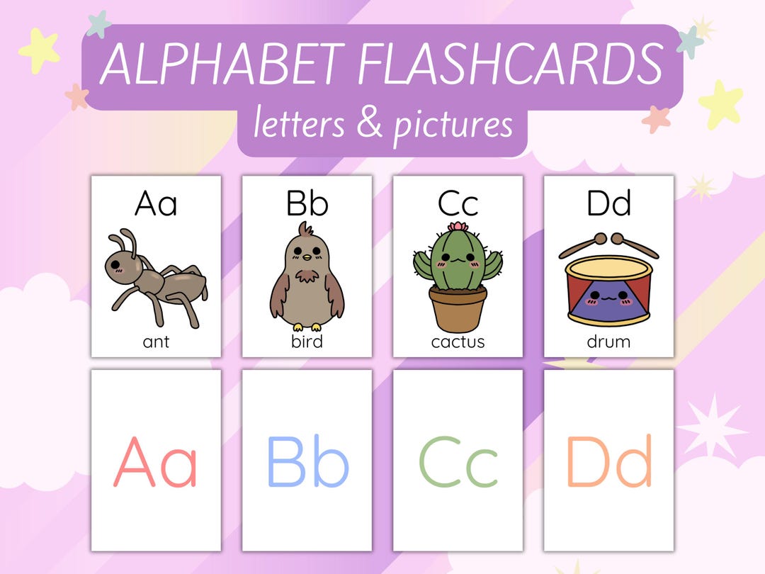 Alphabet Flashcards | ABC Educational Learning Cards | Preschool ...