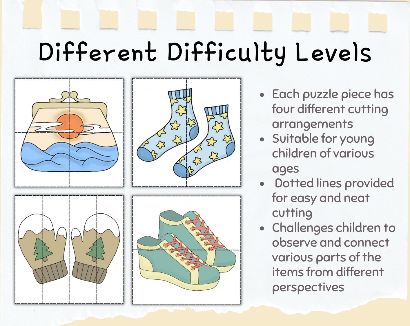 50 Clothes and Accessories Matching Game | Toddler Puzzle Activity ...