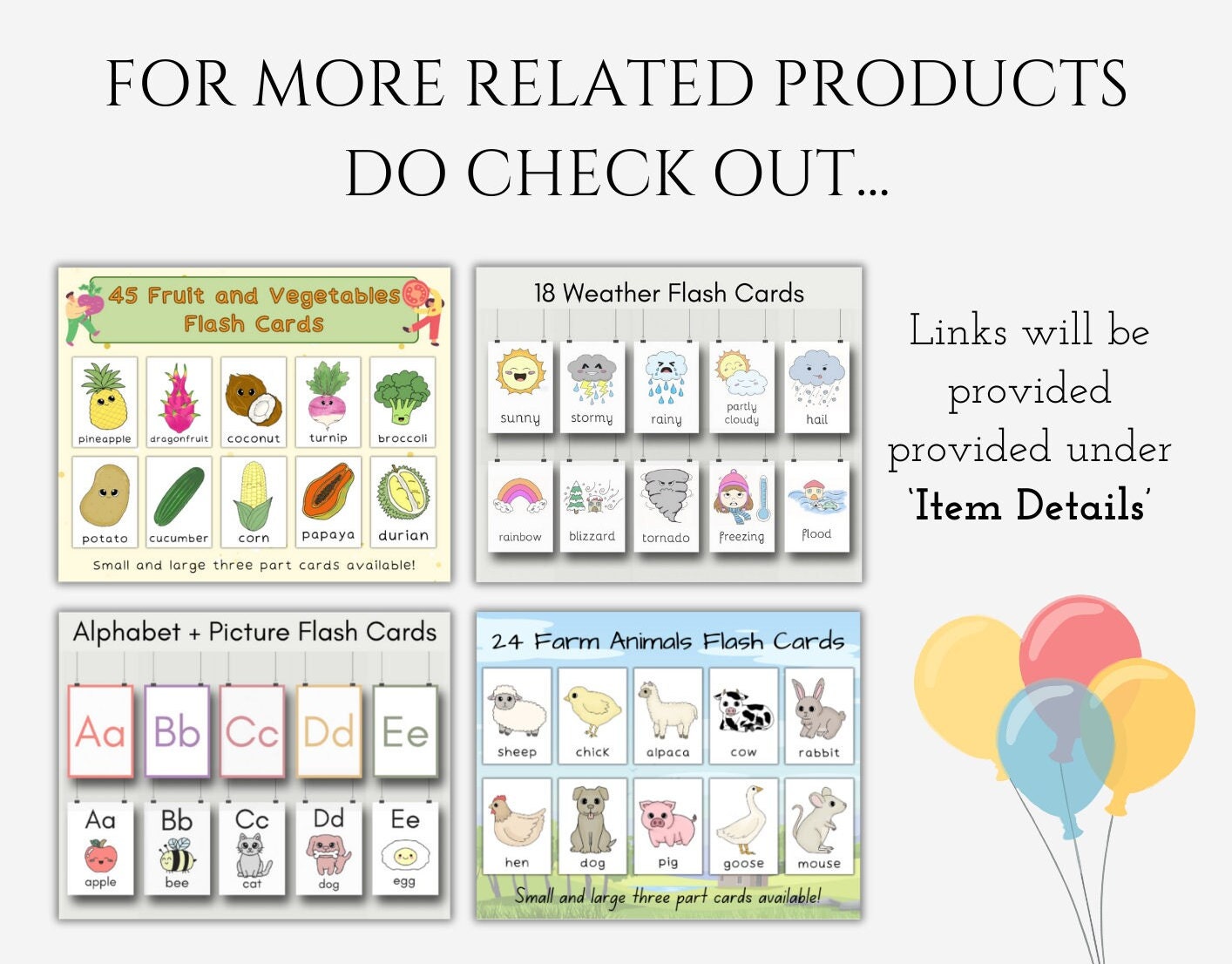 50 Clothes and Accessories Flashcards | Montessori Toddler Flash Cards ...