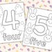 1-10 Simple Numbers Coloring Pages | Preschool Coloring Sheets ...