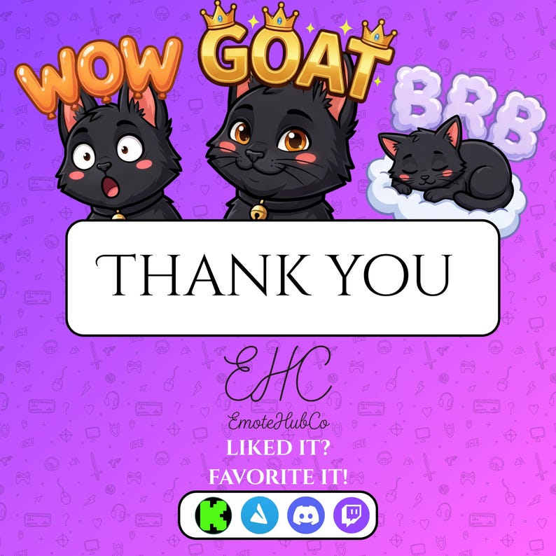 Animated Black Cat Emotes – 12 Twitch Discord GIF Pack (vol 2) - Etsy