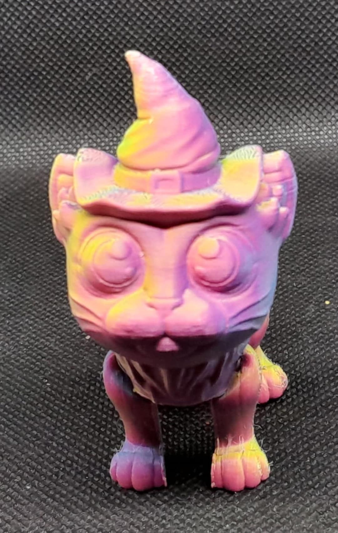 3d Printed Flexi Cat With Witches Hat - Etsy