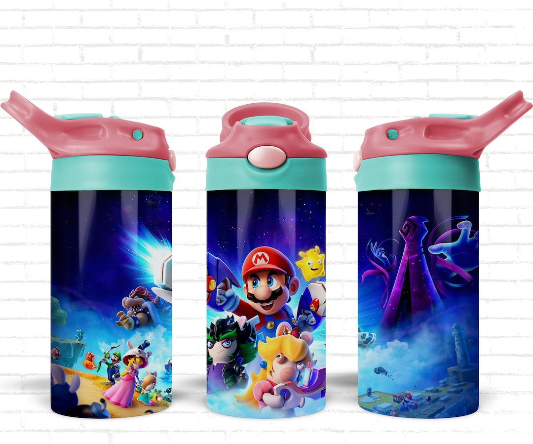 12oz Sippy Kid Cup, Mario Kid Cup, Straight Sided Kid Cup, Mario Sippy ...