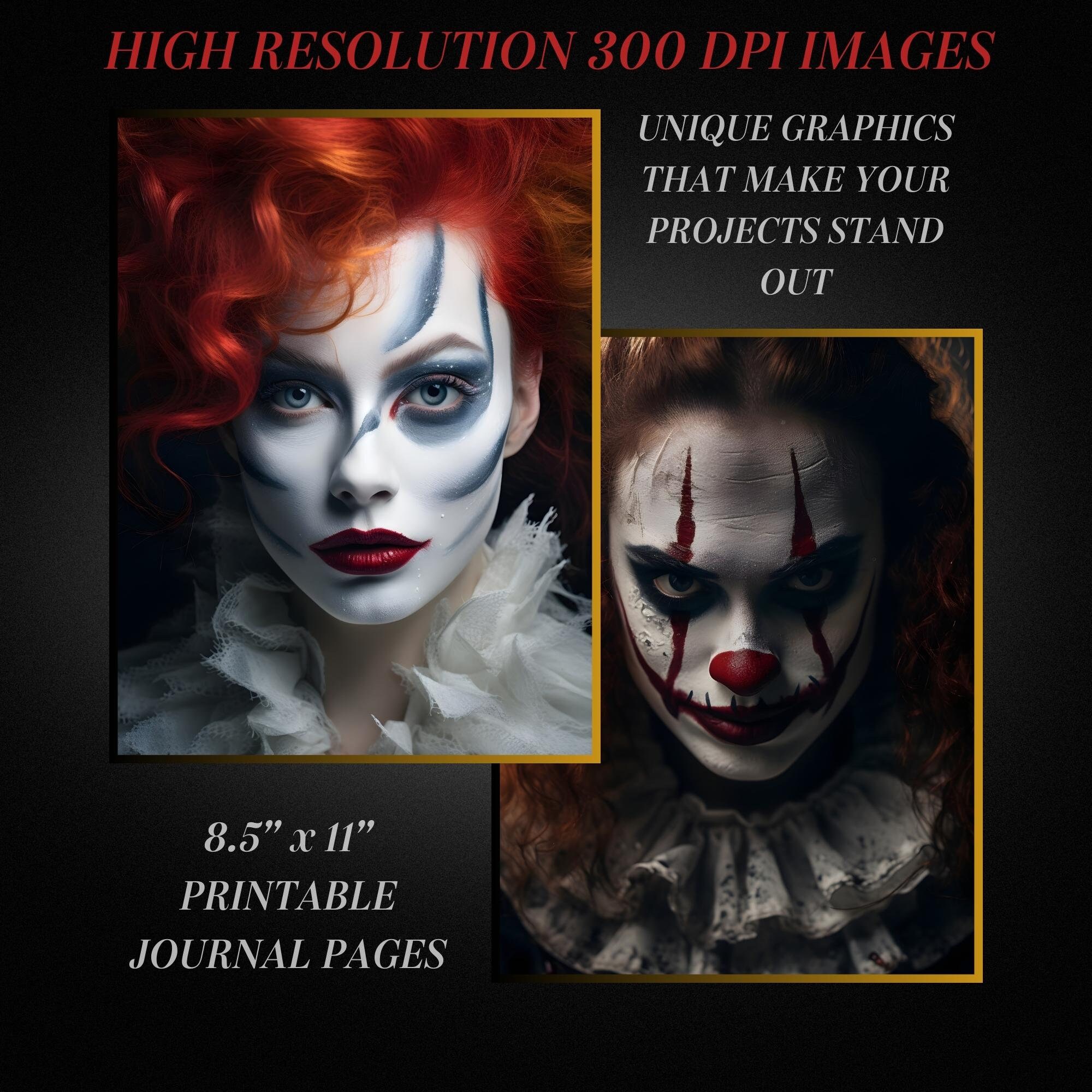 Scary Clowns Junk Journal Ephemera 12 Halloween Clown - Etsy