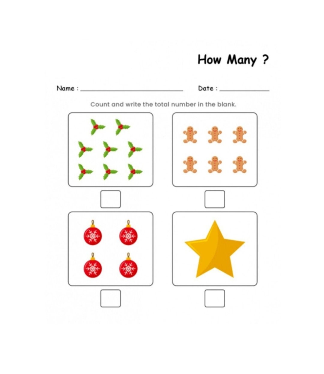 Count and Write Numbers Worksheets - Etsy