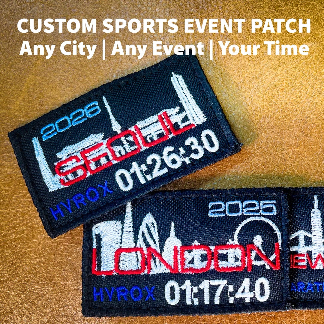 HYROX Patch Personalised | Custom Embroidered Finish Time & City ...