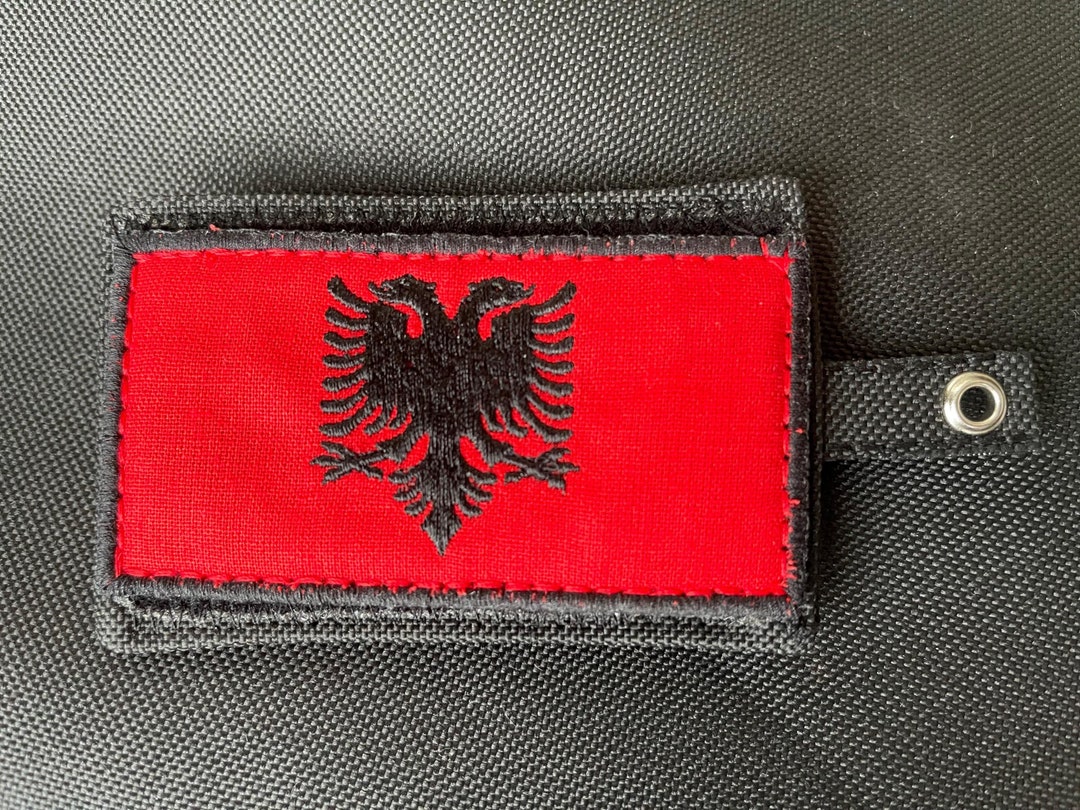 Embroidered Velcro Patch Albania Flag for Jackets, Backpacks, Hats Durable, Stylish & Easy to ...