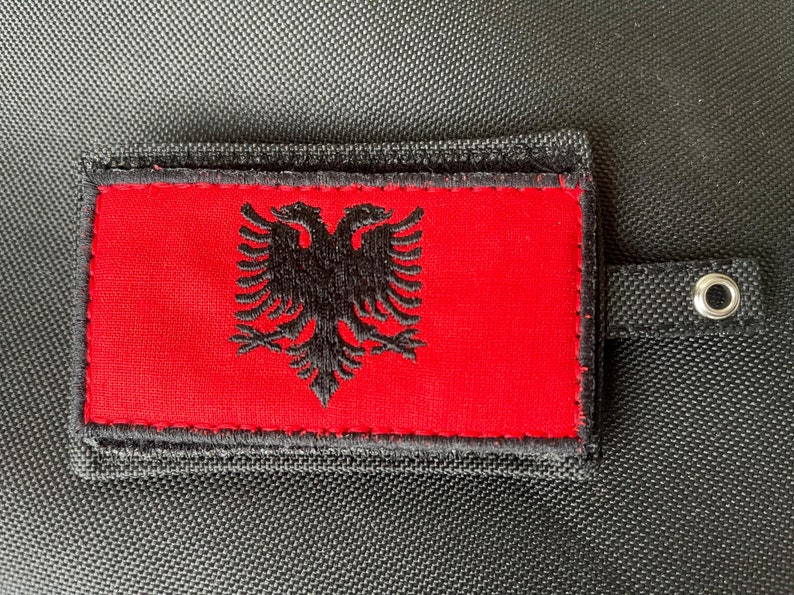 Embroidered Velcro Patch Albania Flag for Jackets, Backpacks, Hats Durable, Stylish & Easy to ...