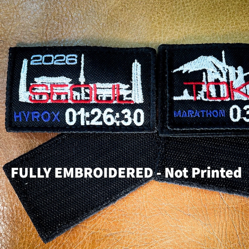 HYROX Patch Personalised | Custom Embroidered Finish Time & City ...