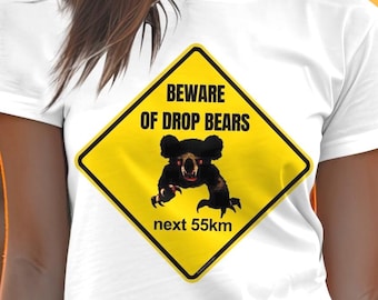 drop bear warning sign