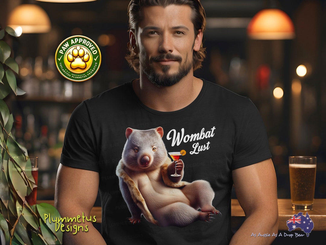 Naughty Wombat Tee, Risqué Humor T-shirt, Playboy Wombat Shirt, Cheeky ...