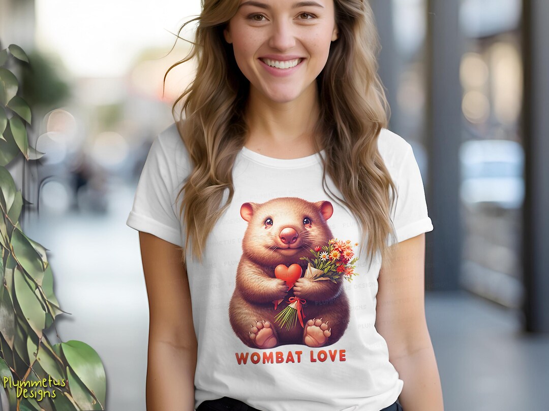 Wombat Lover T-shirt, Tween Girl Clothes, Cute Wombat Graphic Tee ...