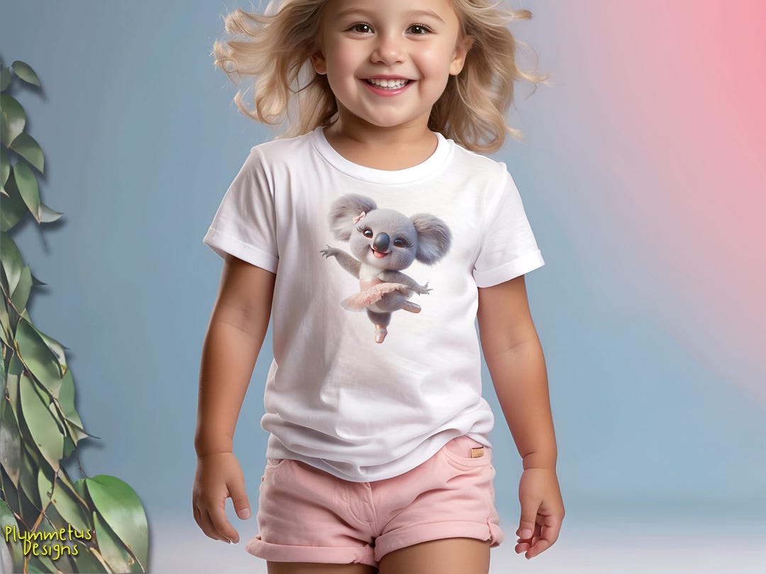 Child's Koala T-shirt, Toddler Koala Top, Koala Graphic Tee, Dancer ...