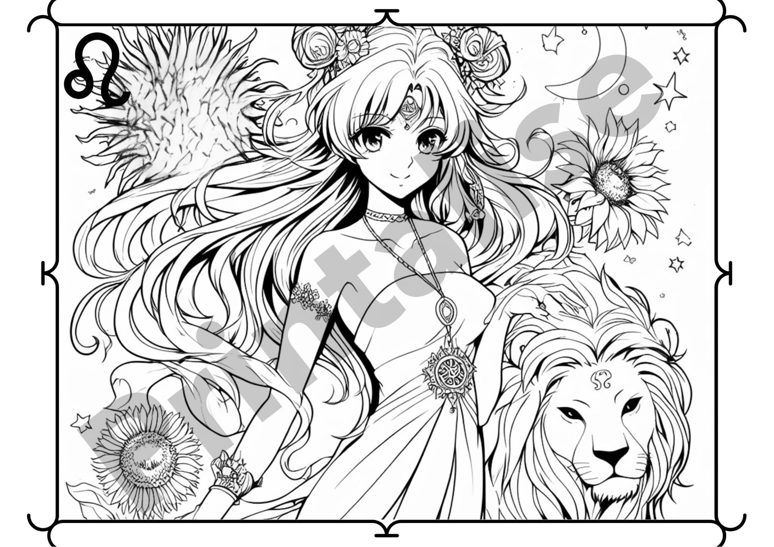 Leo Leadership: Confident Anime Girl With Lion Ears - Etsy