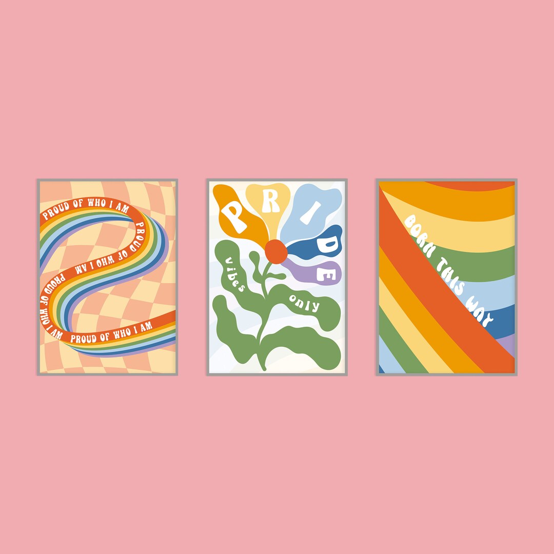 Vintage Love Pride LGBT Print, Pride Poster, Gay Pride, Equality Poster ...