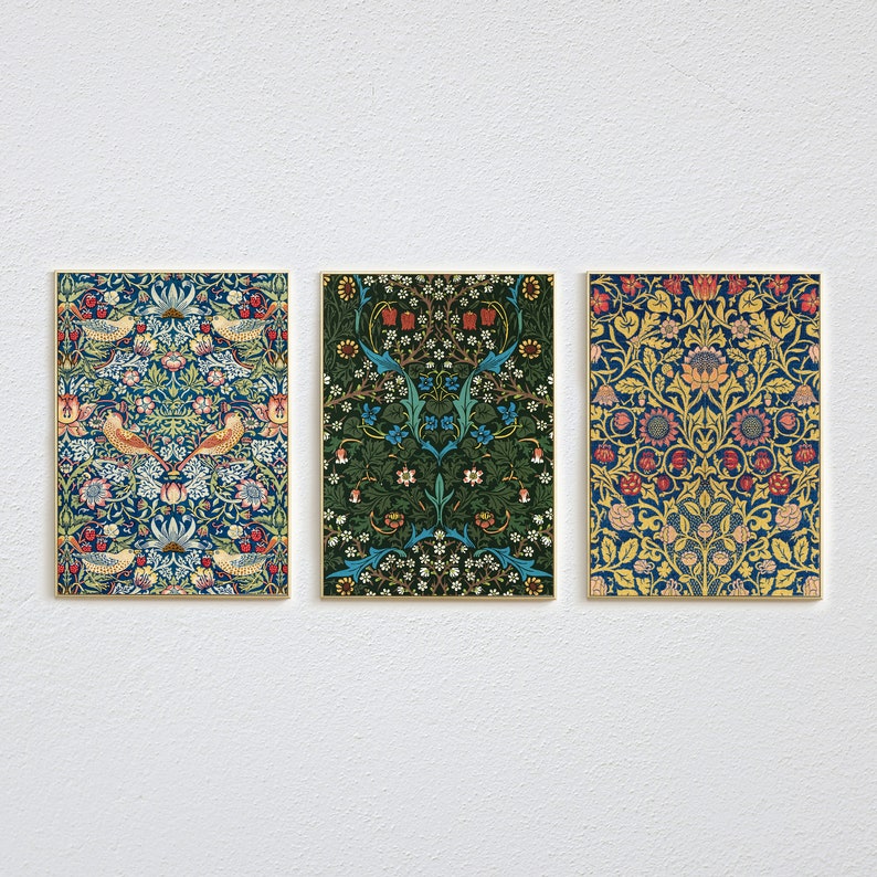 William Morris Vintage Poster Reproduction, Tulip Famous Pattern ...