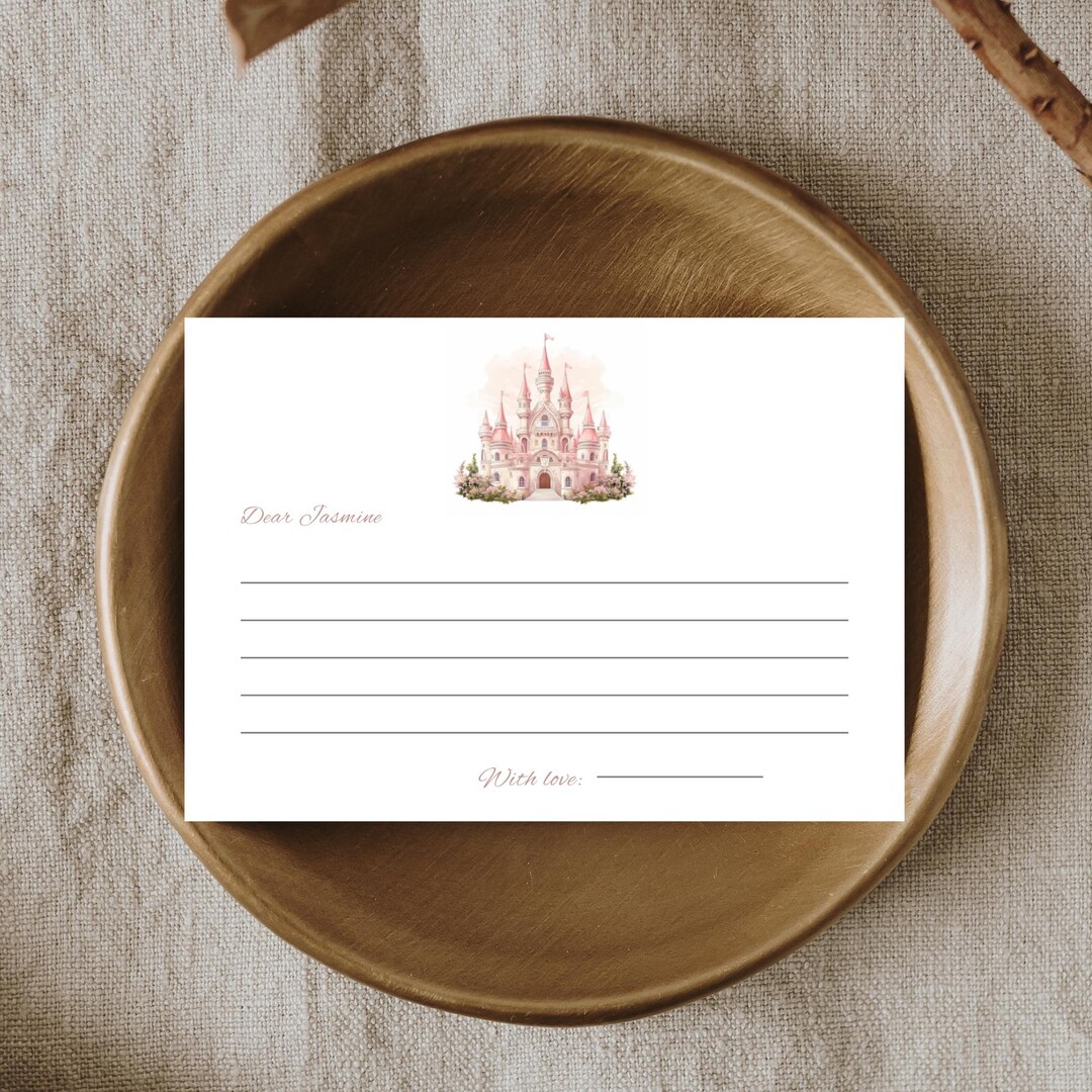 Printable Time Capsule Card Template Once Upon a Time Card Princess ...