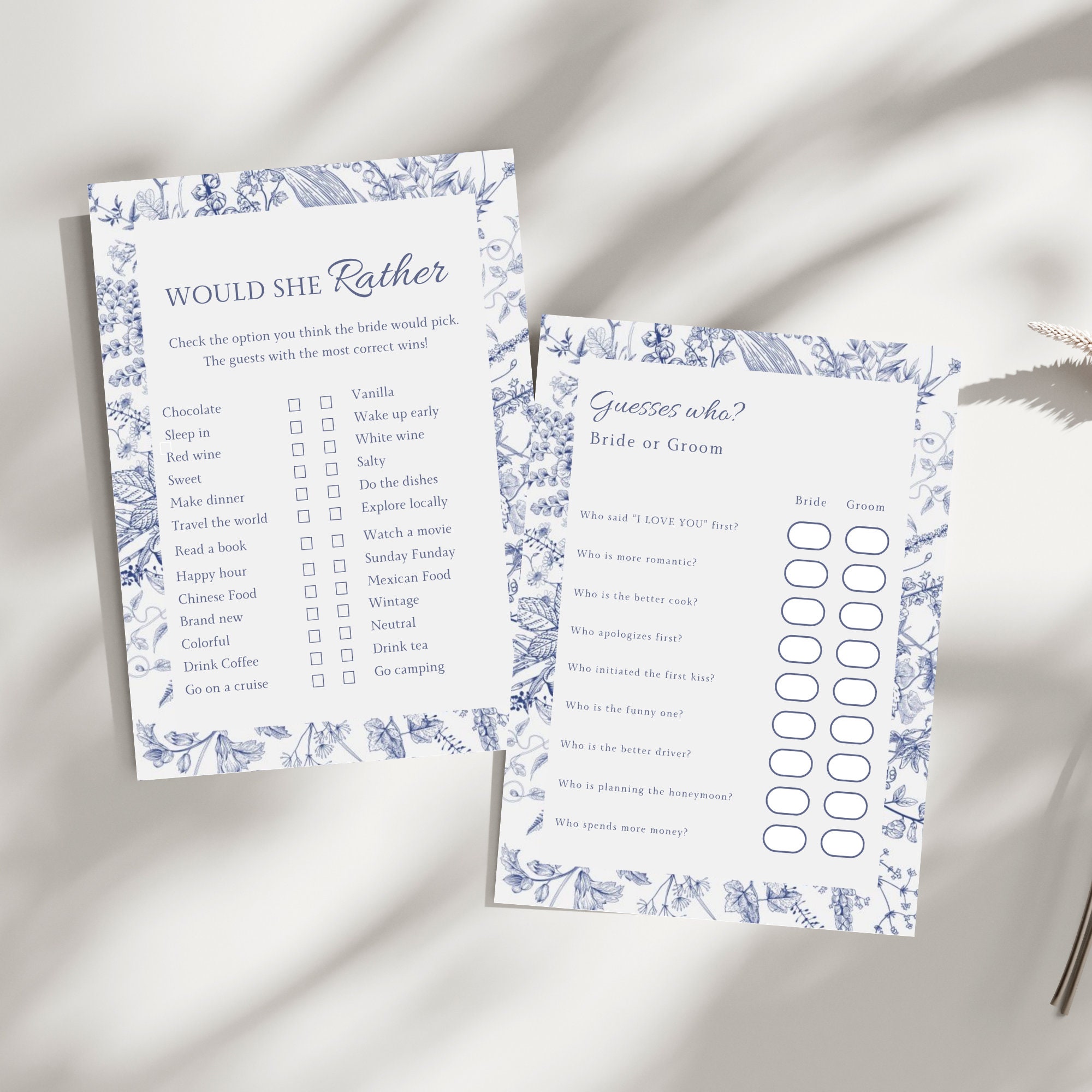 10 Bridal Shower Games Bundle Printable Bridal Shower Activity Pack ...