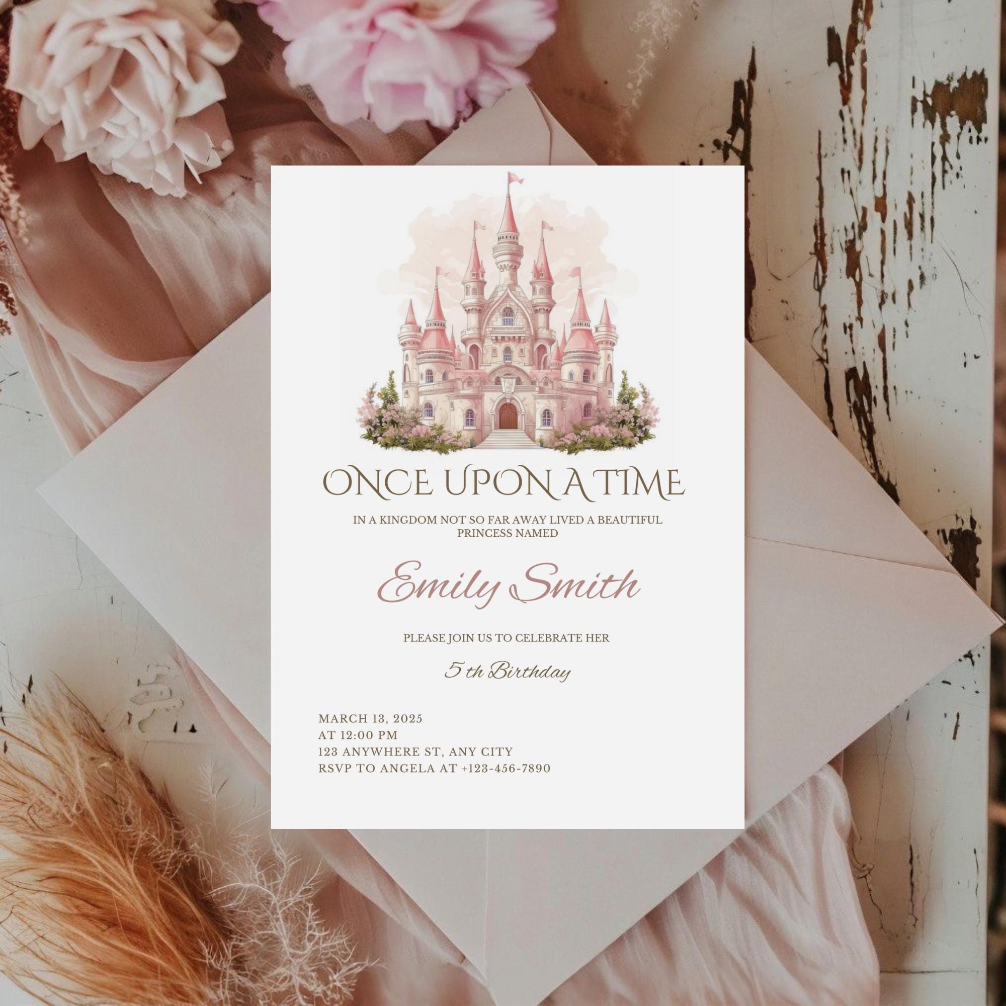 Princess Birthday Invitation: Once Upon a Time Theme (printable ...