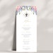Printable Dinner Menu Card Template Victorian Floral Menu Bridal Shower ...