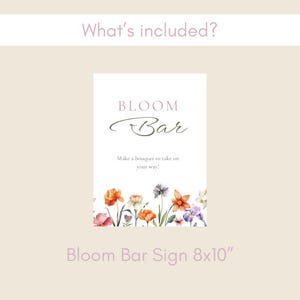 Bloom Bar Sign Template Printable Floral Bridal Shower Decorations Make ...