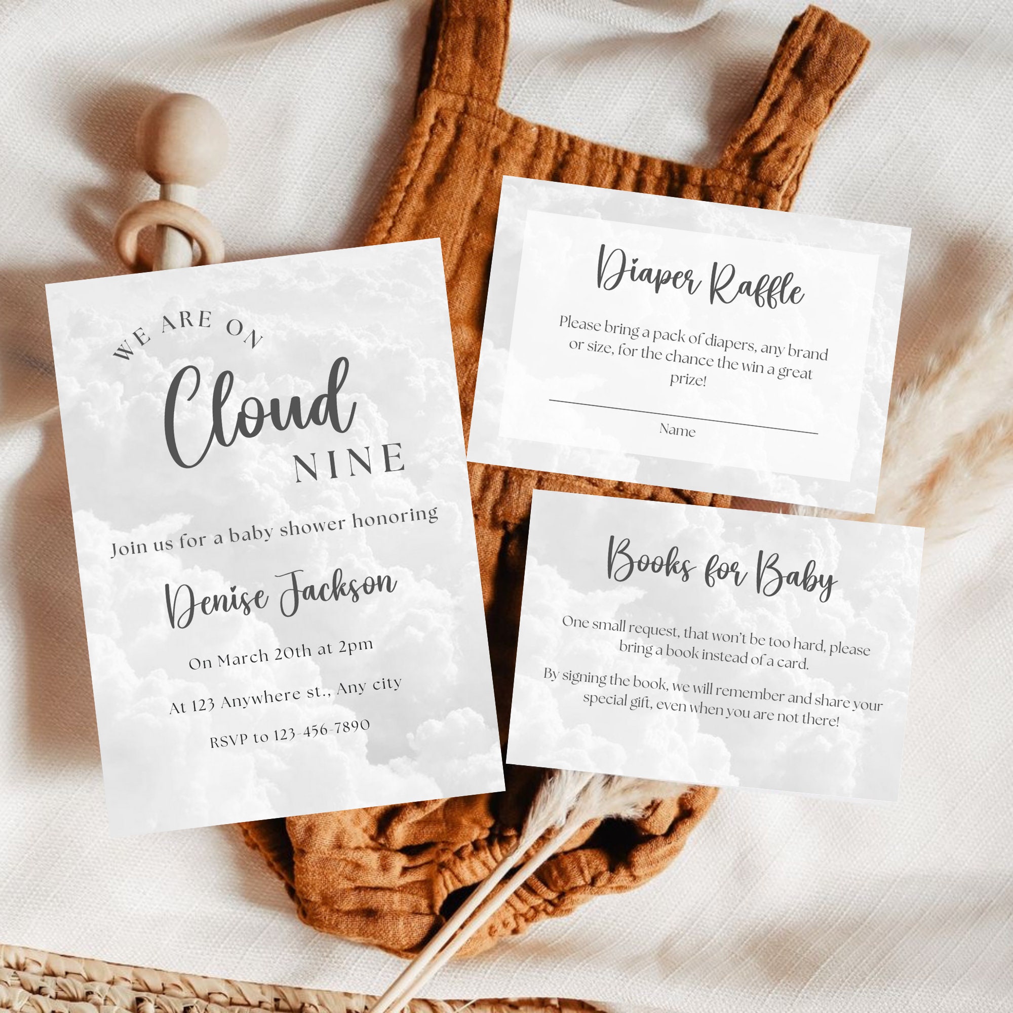 On Cloud Nine Baby Shower Bundle,we're on Cloud Nine Baby Shower ...