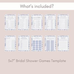 10 Bridal Shower Games Bundle Printable Bridal Shower Activity Pack ...