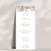 Printable Dinner Menu Card Template Victorian Floral Menu Bridal Shower ...