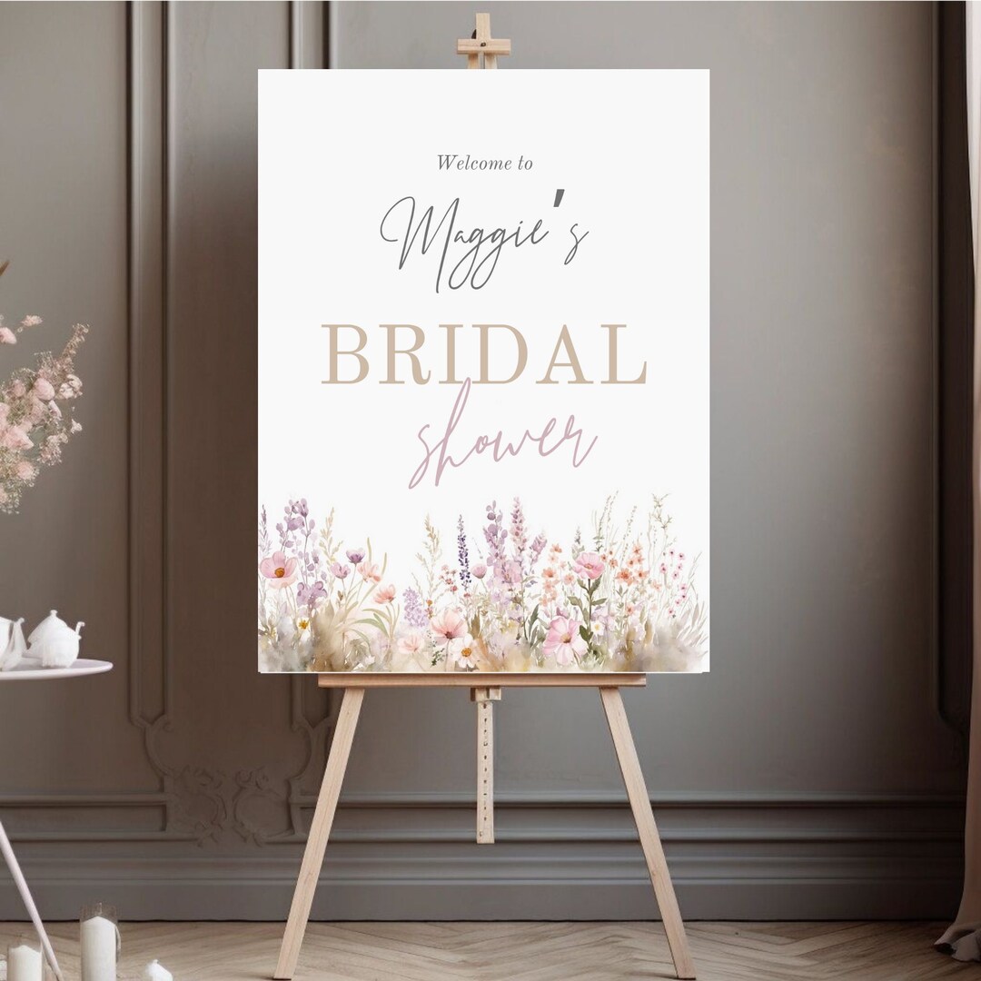 Love is in Bloom Bridal Shower Welcome Sign Printable Boho Floral ...