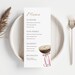 Pearls and Prosecco Menu Card Template Minimal Pearls and Prosecco ...