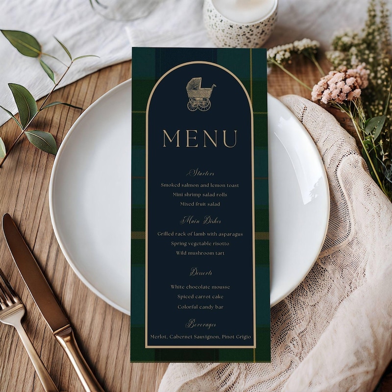 Baby Shower Polo Menu - Etsy