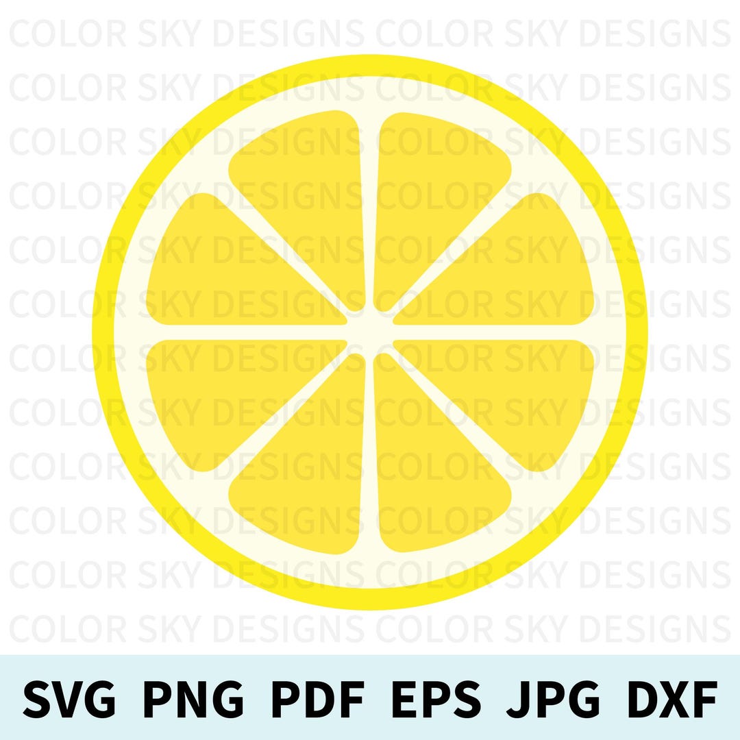 Lemon Slice SVG Cut File for Cricut & Silhouette | Digital Download - Etsy